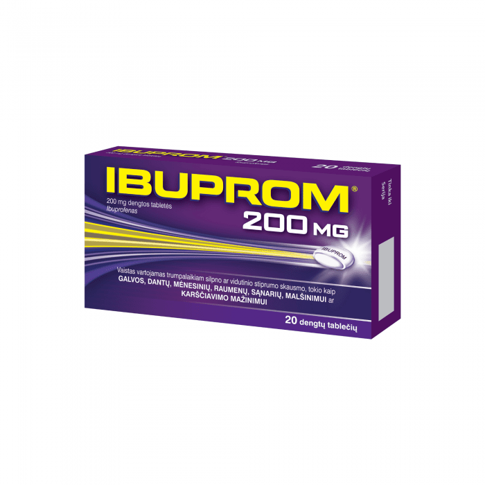 Ibuprom 200 mg plėvele dengtos tabletės N20 | BENU v ...