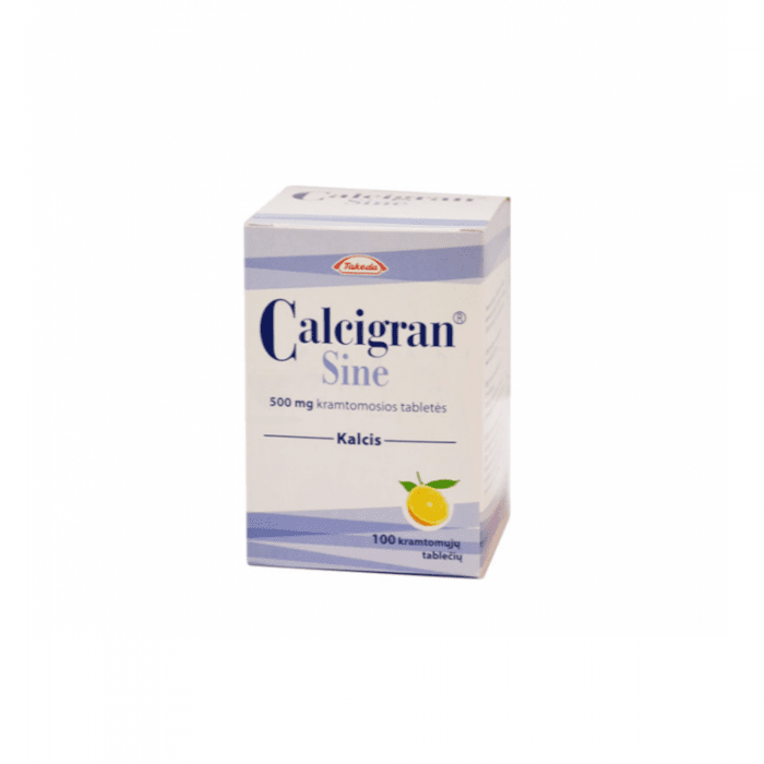 Calcigran Sine 500 mg kramtomosios tabletės N100